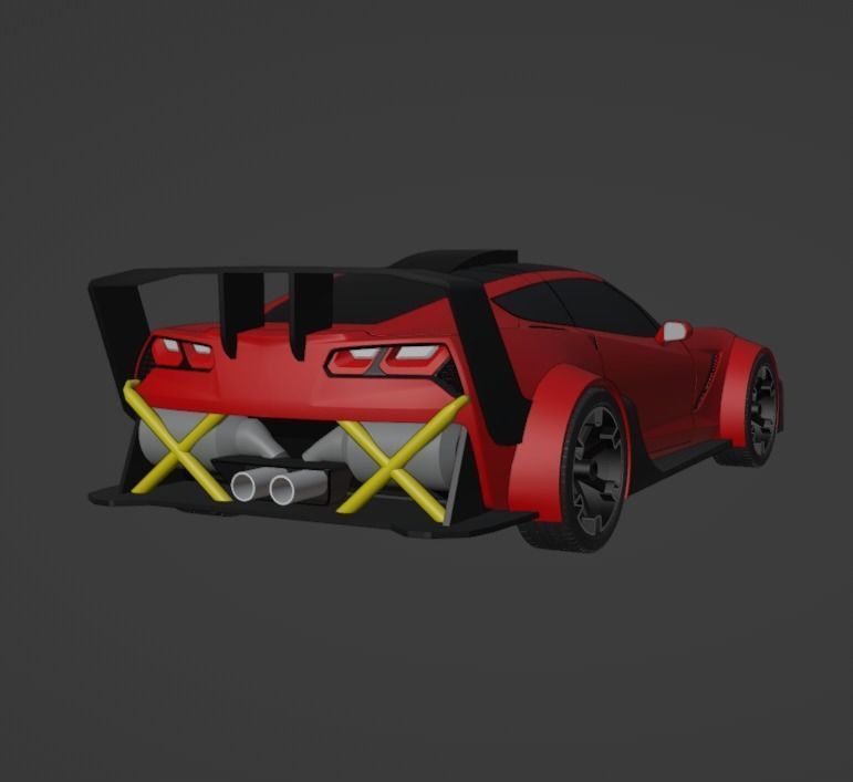 3D model chevrolet corvette modded VR / AR / low-poly | CGTrader
