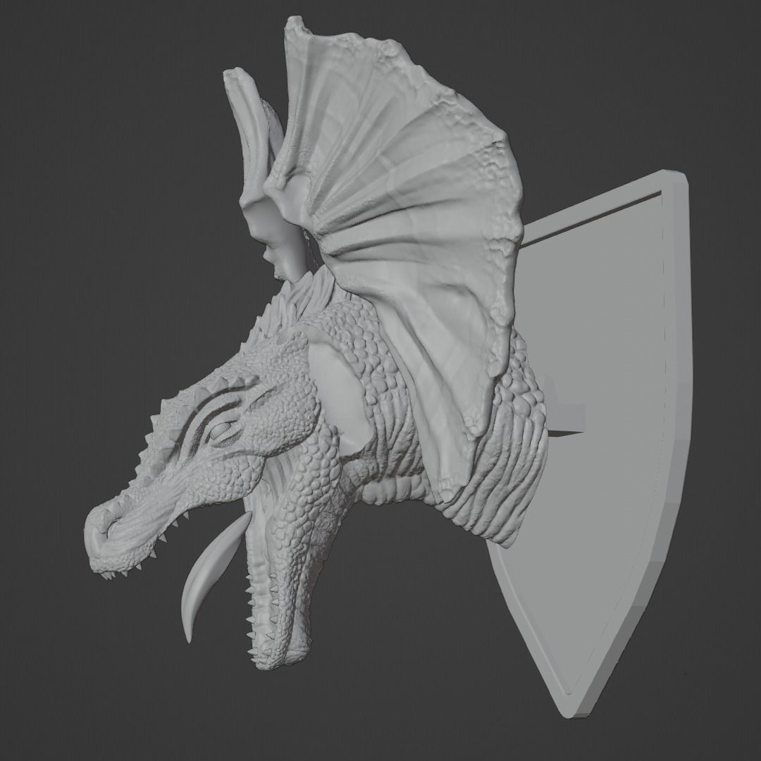 Great Jaggi Wall Mount Bust 3d Print Model 3D model 3D printable | CGTrader