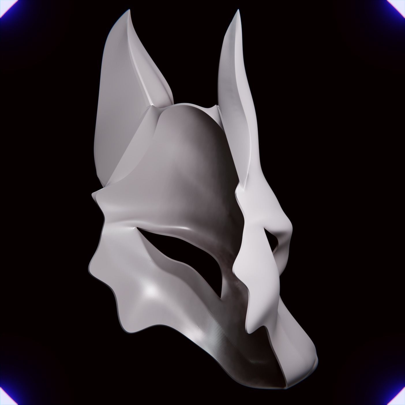 KITSUNE DEMON FOX MASK MASCARA DE ZORRO KITSUNE 11 3D model 3D ...