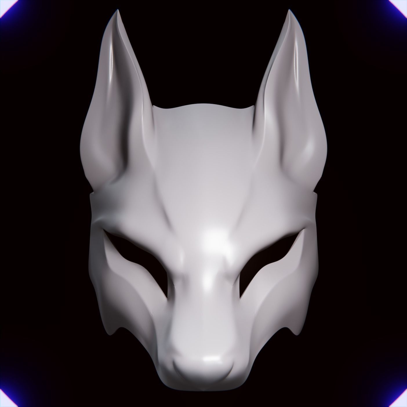Kitsune Demon Fox Mask Mascara De Zorro Kitsune 11 3d Model 3d Printable Cgtrader