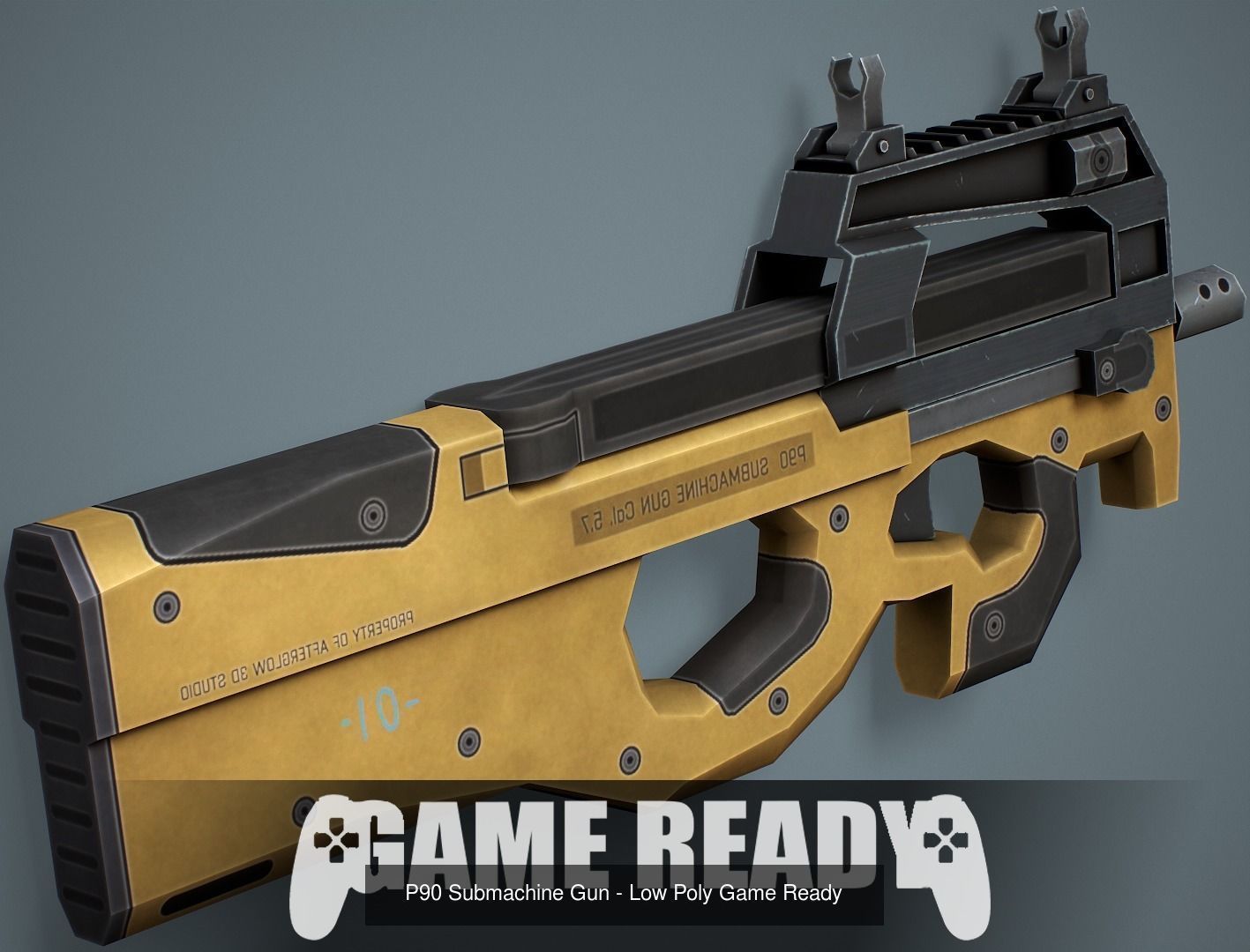 3D Model Collection Small Weapon Pack vol 01 - Low Poly Game Ready VR ...