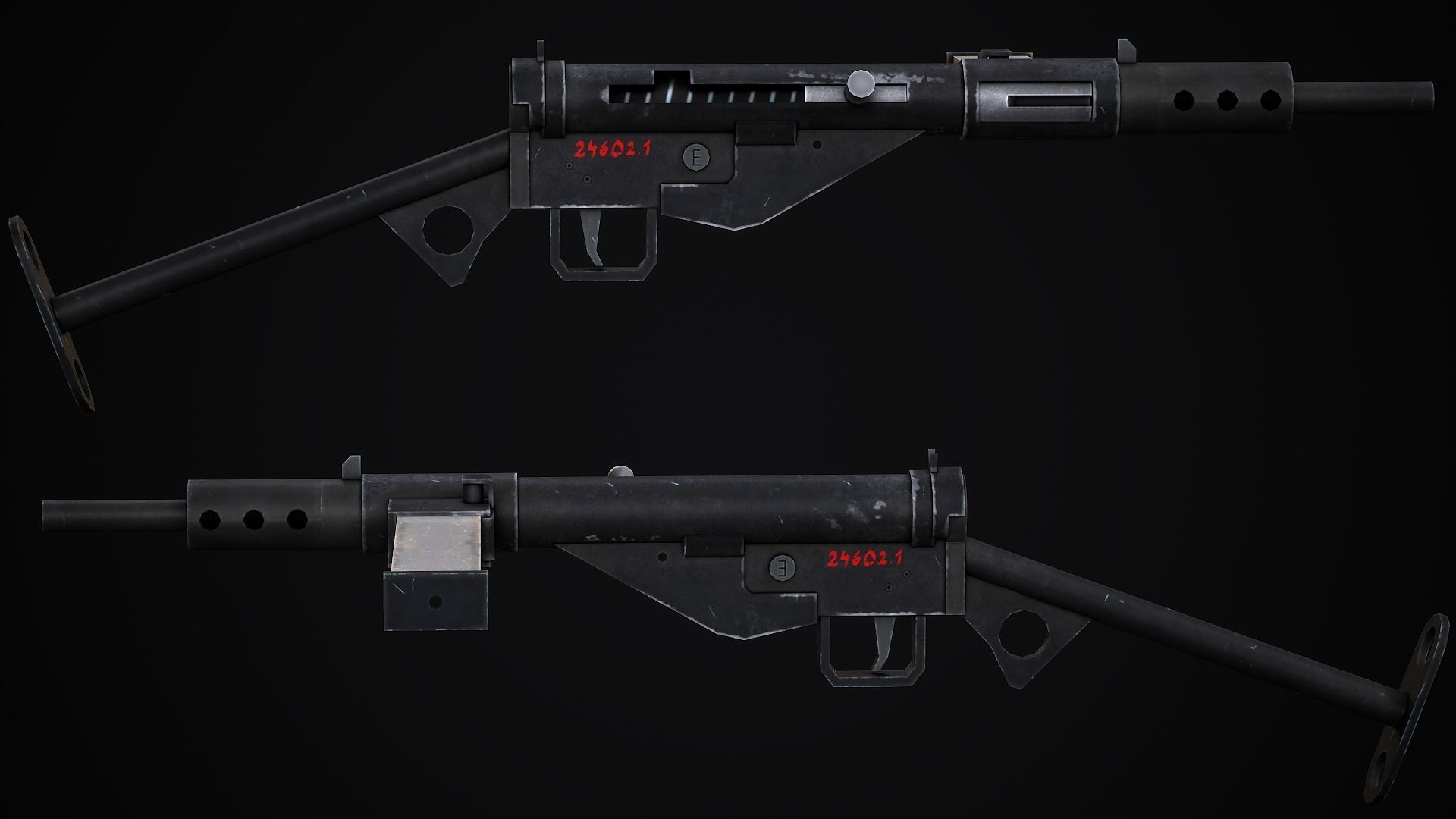 3D Model Collection Small Weapon Pack vol 01 - Low Poly Game Ready VR ...