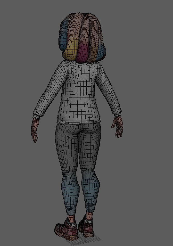 3D model Lois Cartoon Girl Not Rigged VR / AR / low-poly | CGTrader