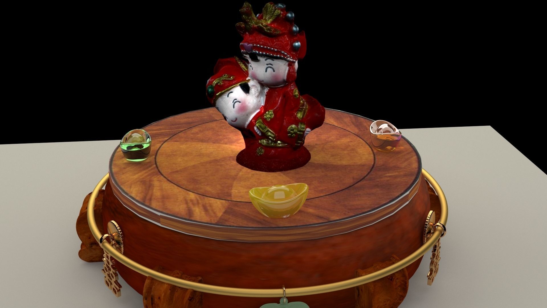 Chinese wedding carry bride doll 3D model | CGTrader