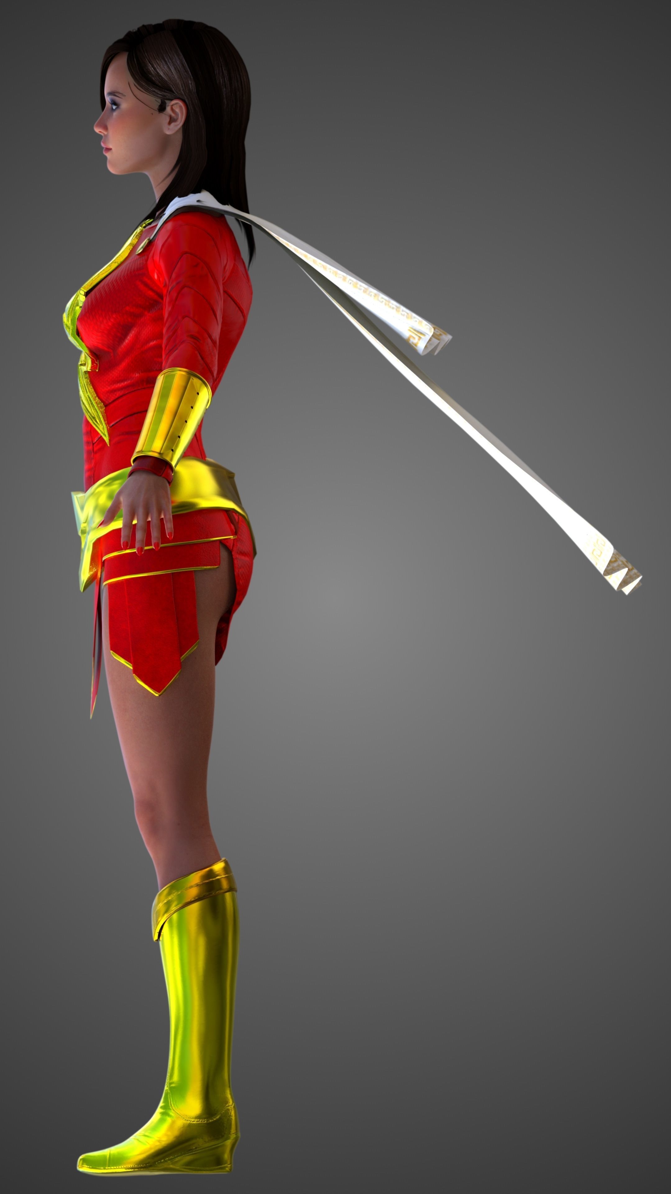 Mary Marvel - Shazam 3D model animated rigged | CGTrader