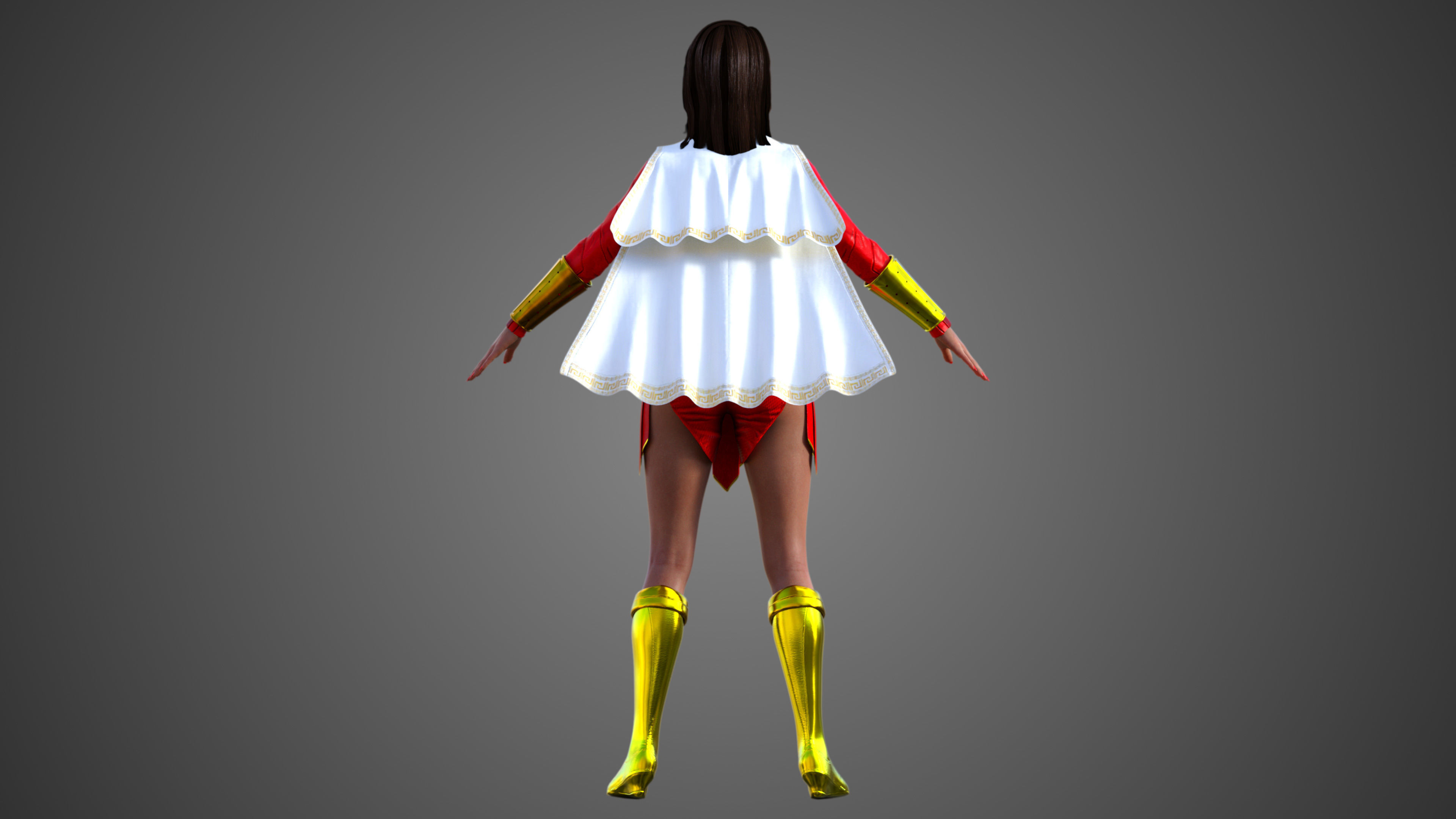 Mary Marvel - Shazam 3D model animated rigged | CGTrader