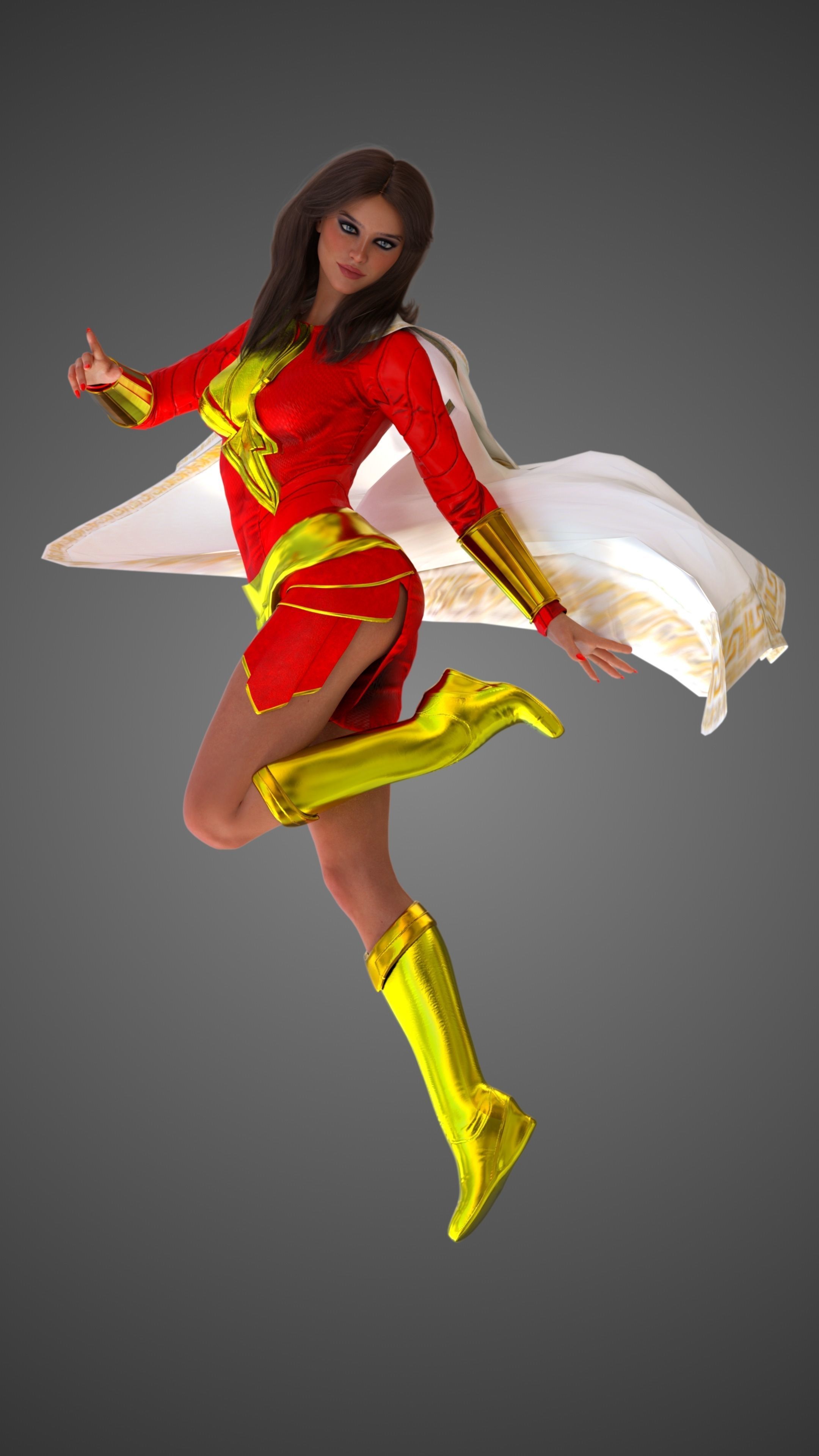 Mary Marvel - Shazam 3D model animated rigged | CGTrader