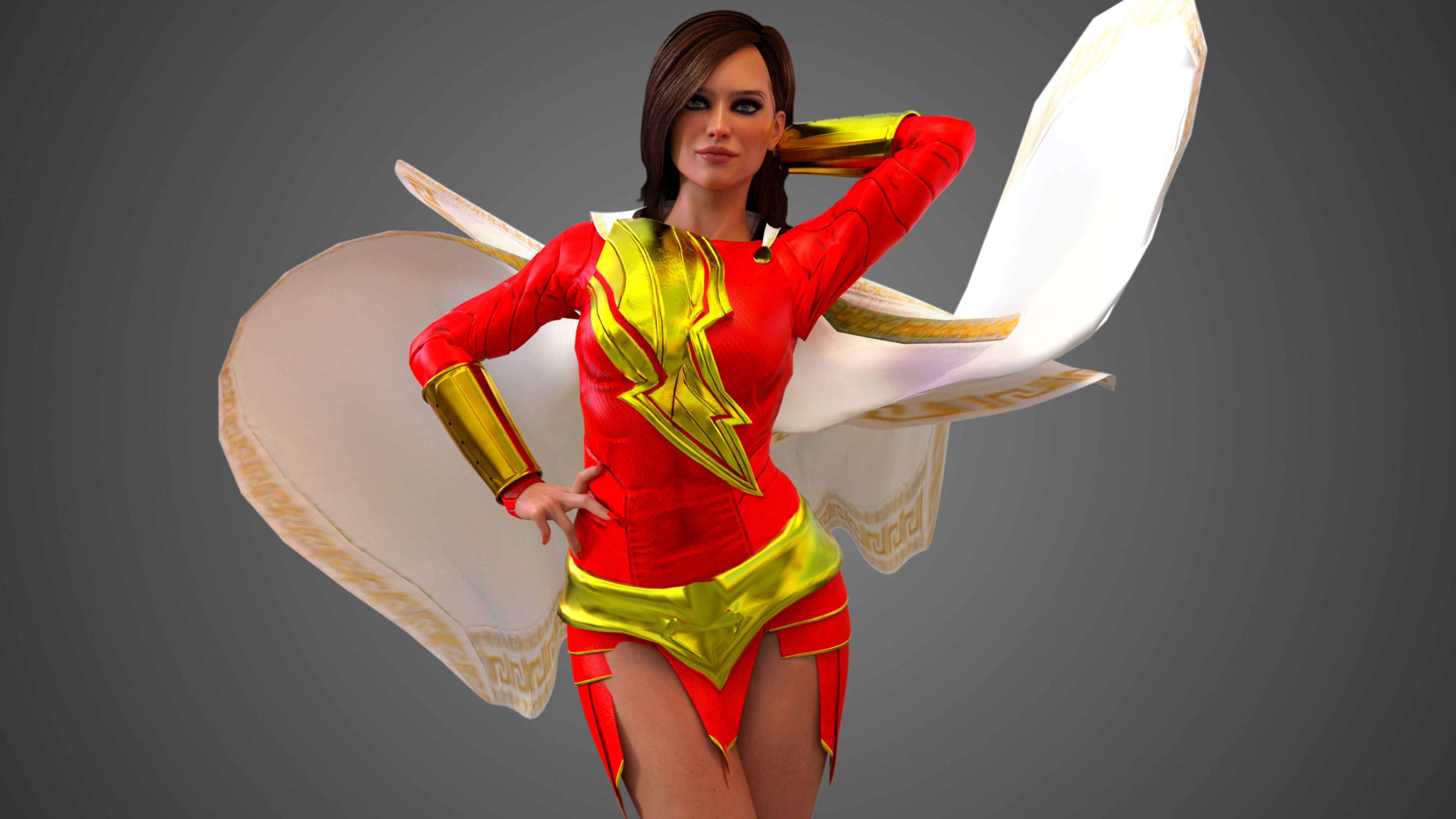 Mary Marvel - Shazam 3D model animated rigged | CGTrader