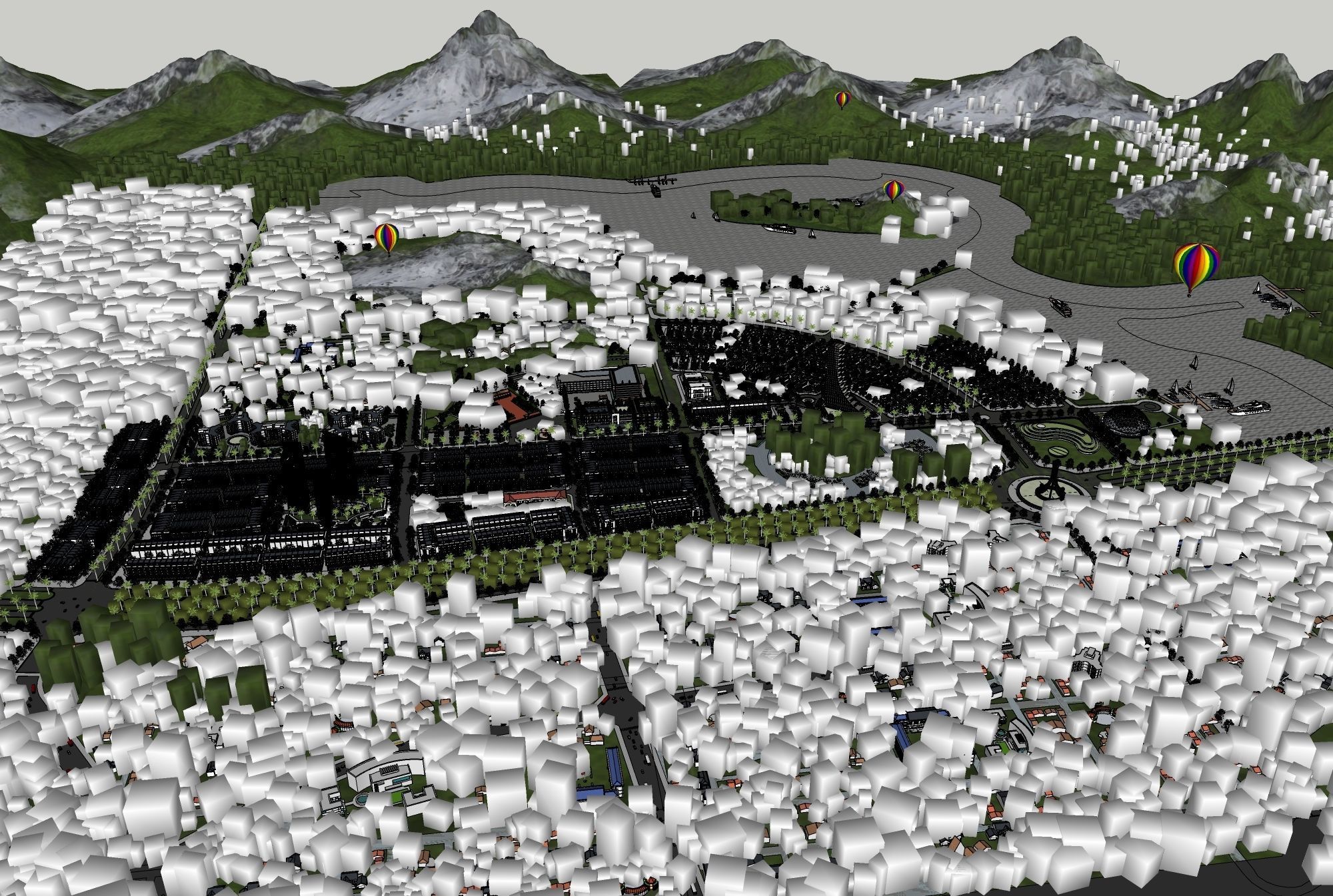 Urban planning by sketchup and vray 3D model | CGTrader