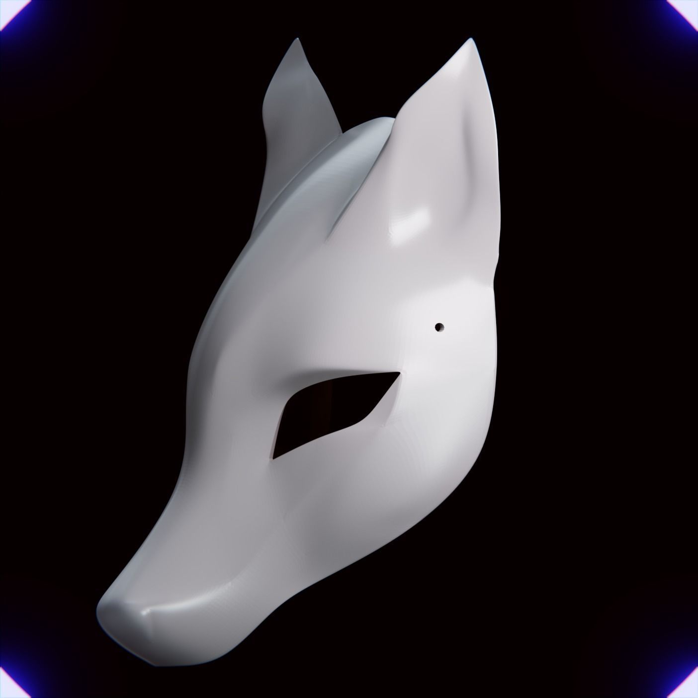 KITSUNE DEMON FOX MASK MASCARA DE ZORRO KITSUNE 13 3D model 3D ...