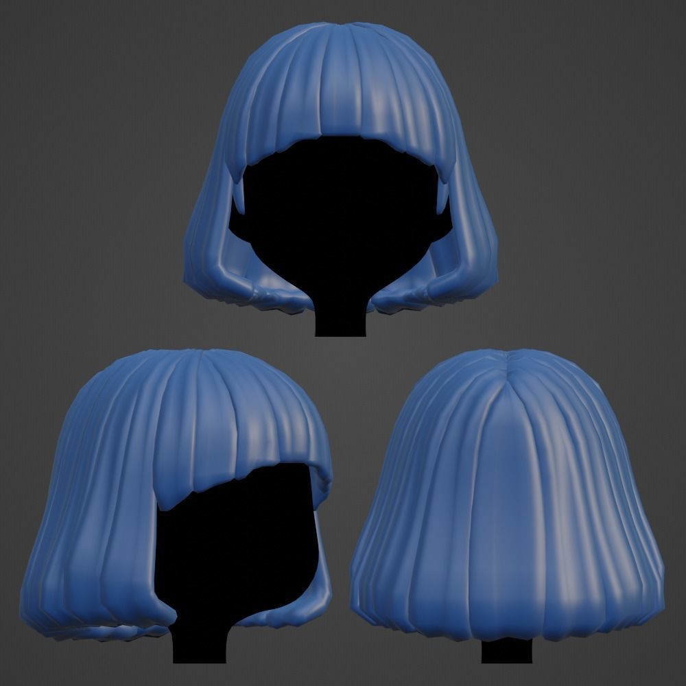 Hair style female 08 3D model | CGTrader