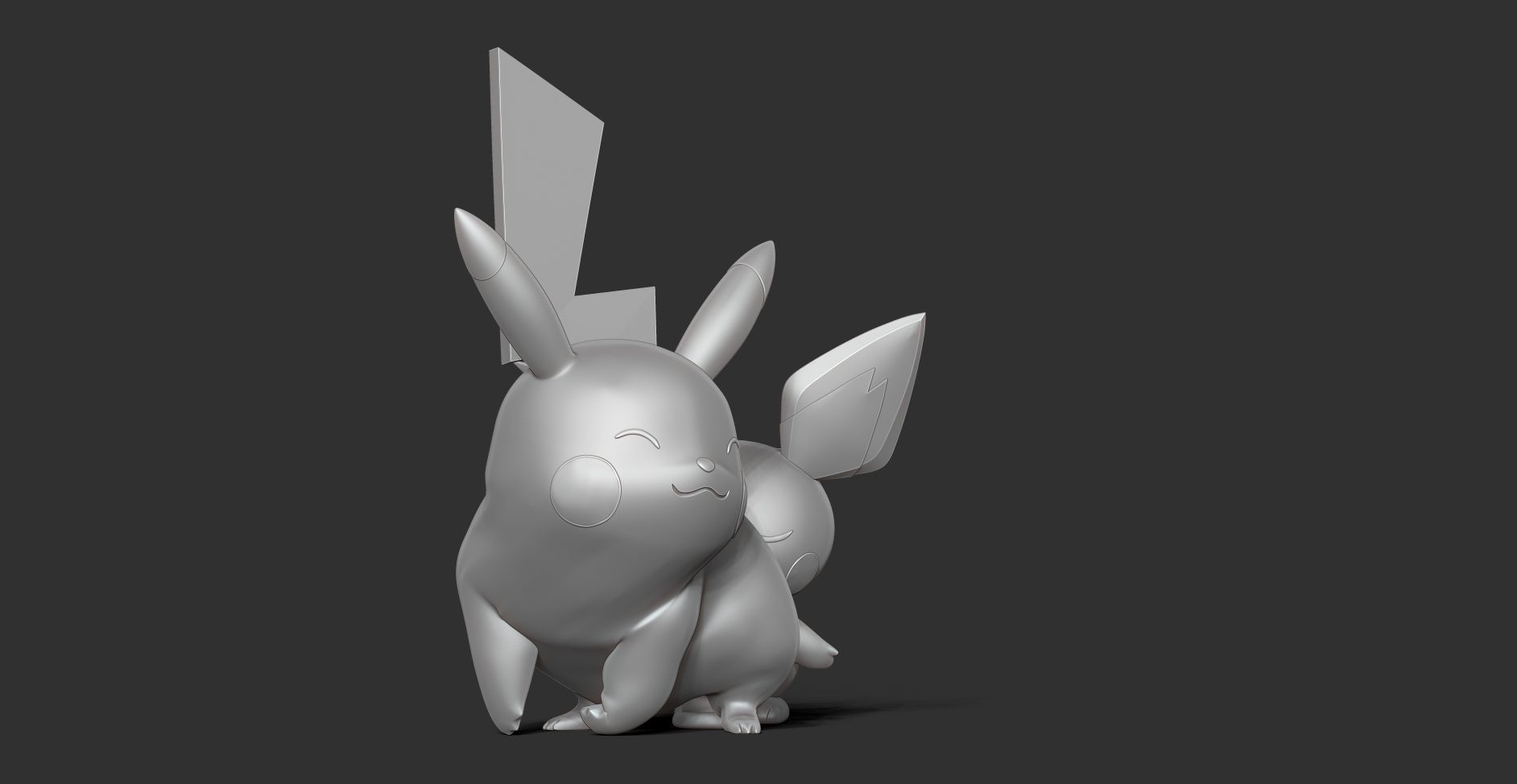 Pikachu and Pichu 3D model 3D printable | CGTrader