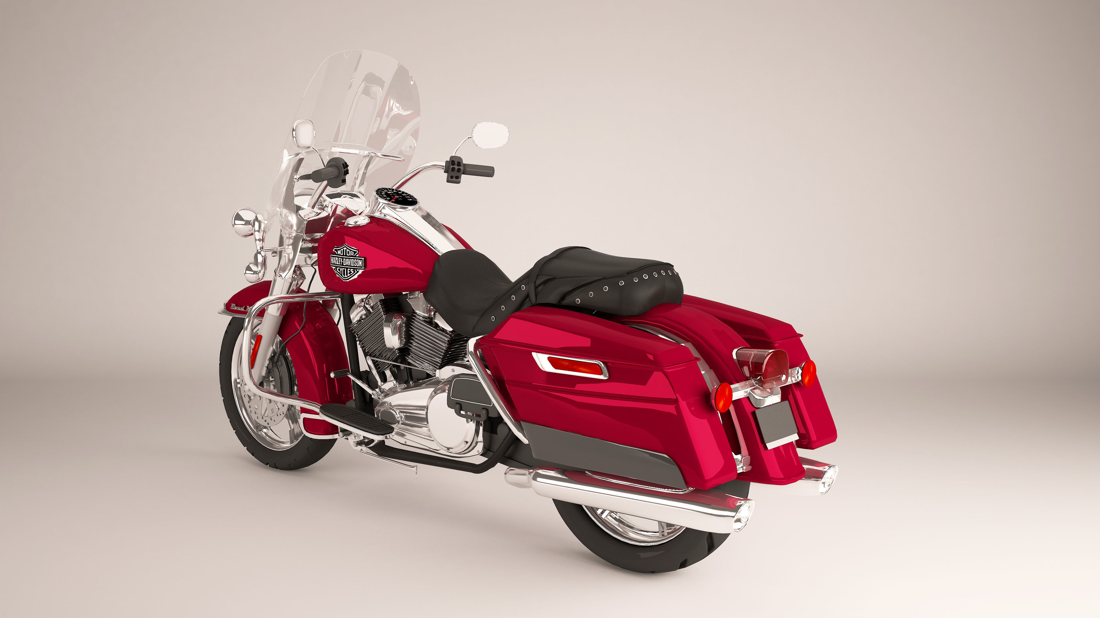 Harley Davidson Road King Motorcycle 3D model | CGTrader