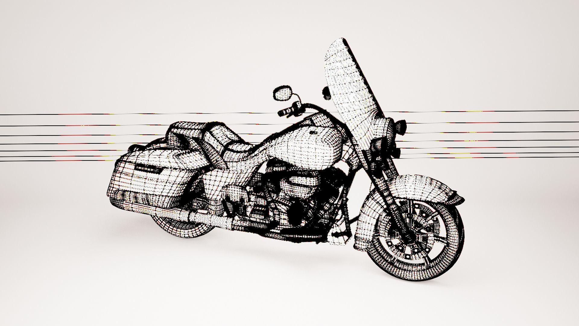 Harley Davidson Road King Motorcycle 3D model | CGTrader