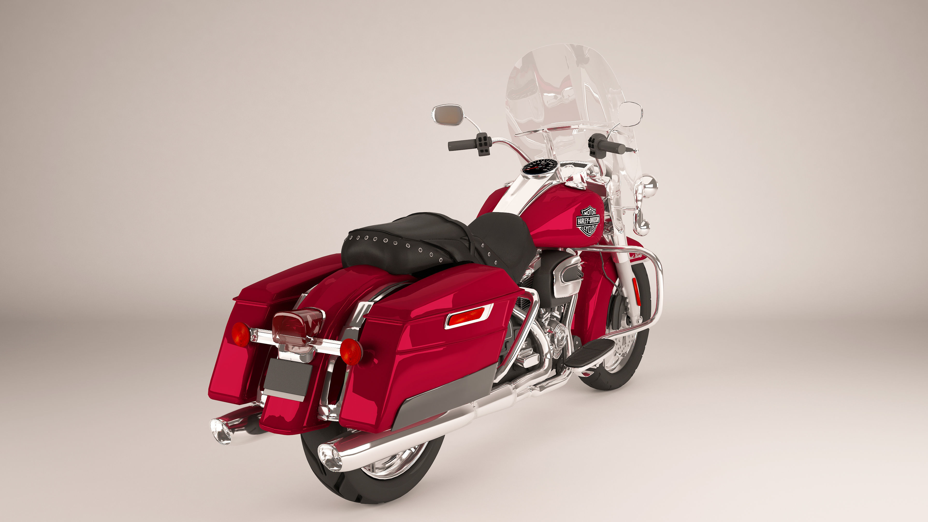 Harley Davidson Road King Motorcycle 3D model | CGTrader