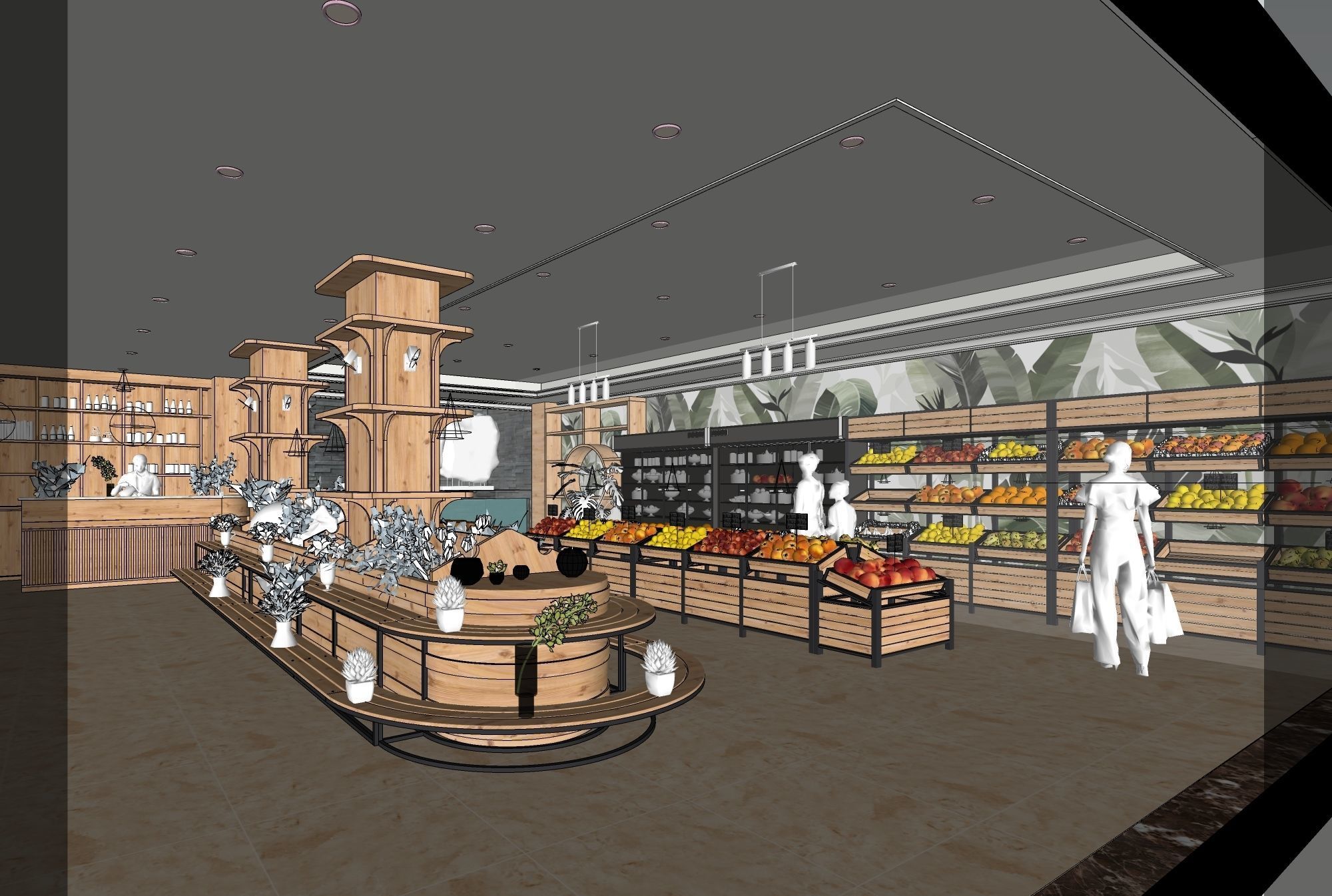 Interior - fruits shop 3D model | CGTrader