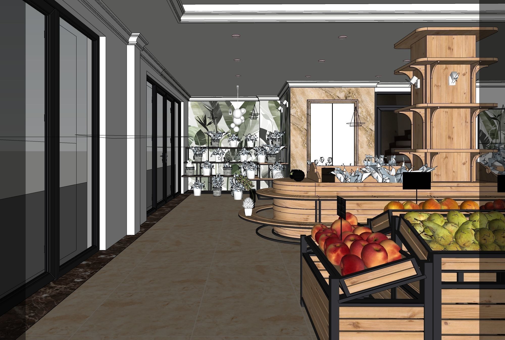 Interior - fruits shop 3D model | CGTrader