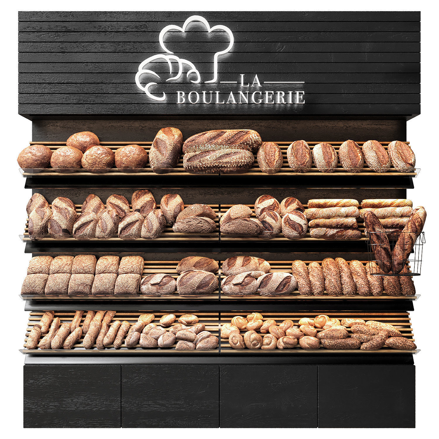 Bread store 3D model | CGTrader