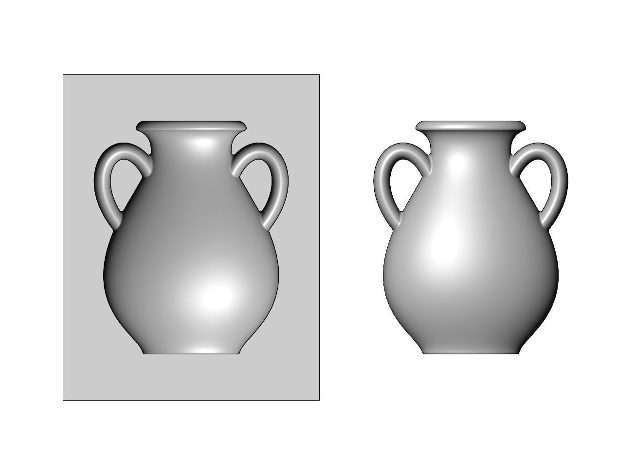 Simple urn relief and mold 3D model 3D printable | CGTrader