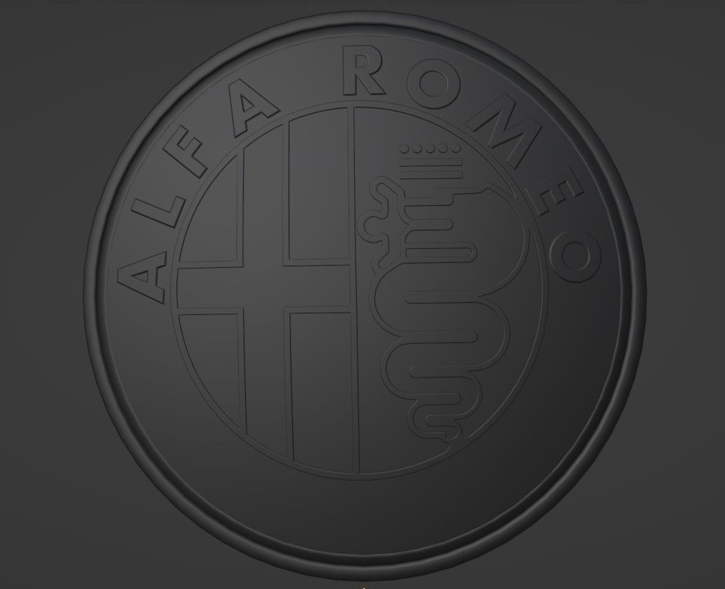 3D model Alfa Romeo Badge and Low-poly 3D model VR / AR / low-poly ...