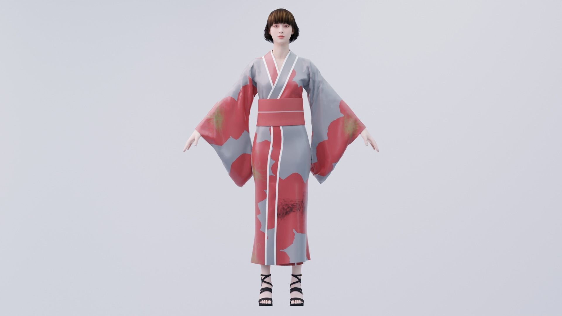 Kimono 3d model japanese 3D model | CGTrader