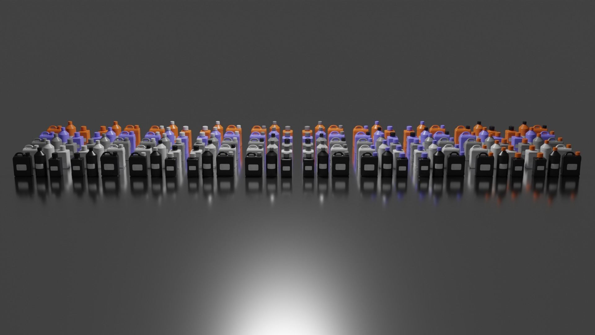 Industrial laboratory fluid chemical containers and blank labels 3D ...