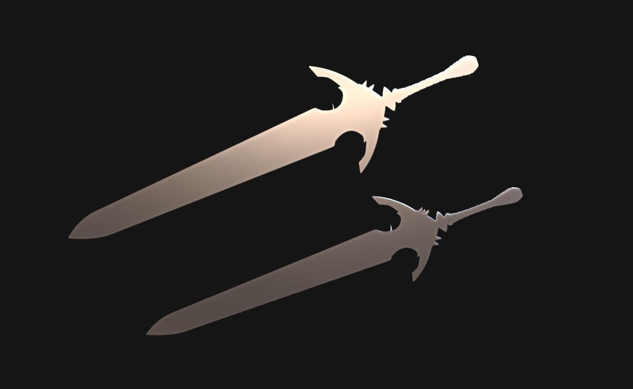 Master - Claymore from Reincarnated as a Sword - 3D Print Ready 3D ...