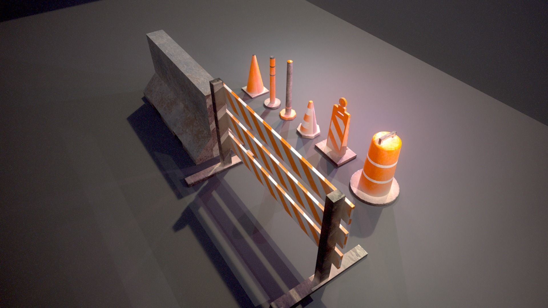 Low poly city props free VR / AR / low-poly 3D model | CGTrader