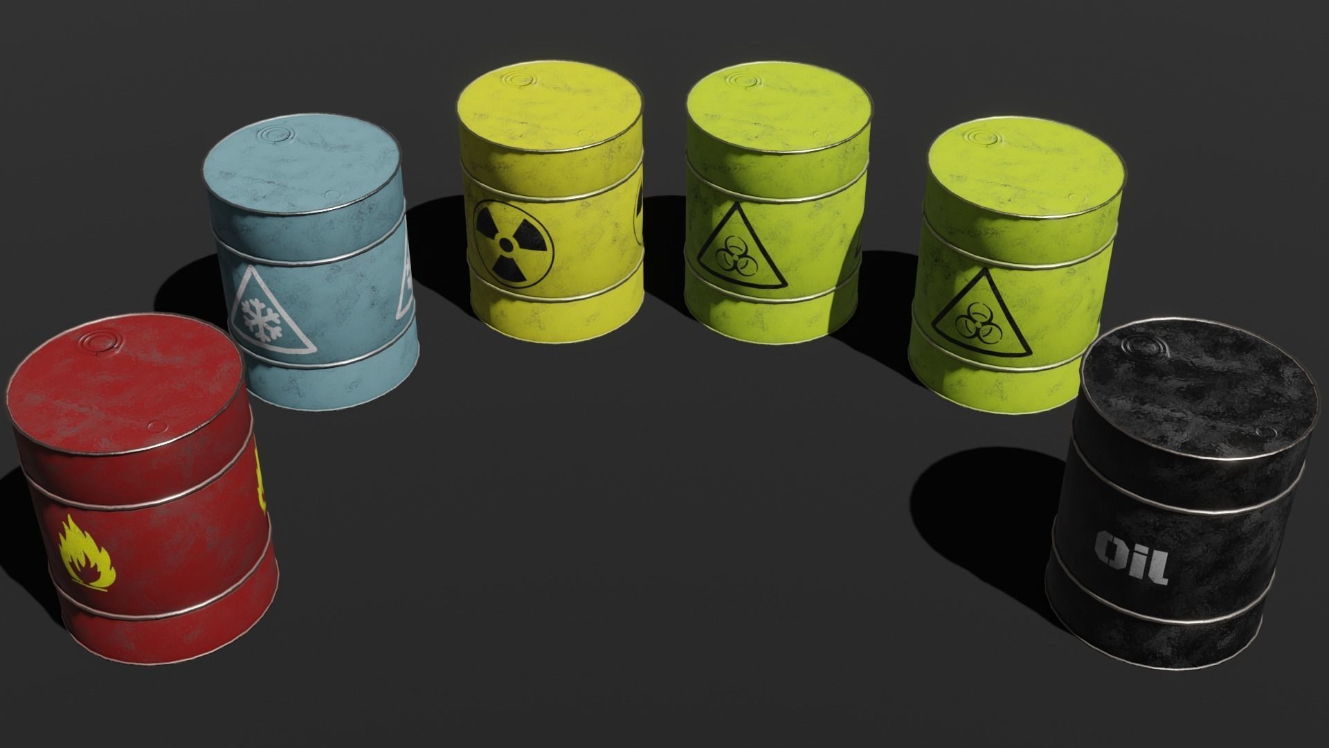 Realistic Metal Barrel Pack free VR / AR / low-poly 3D model | CGTrader