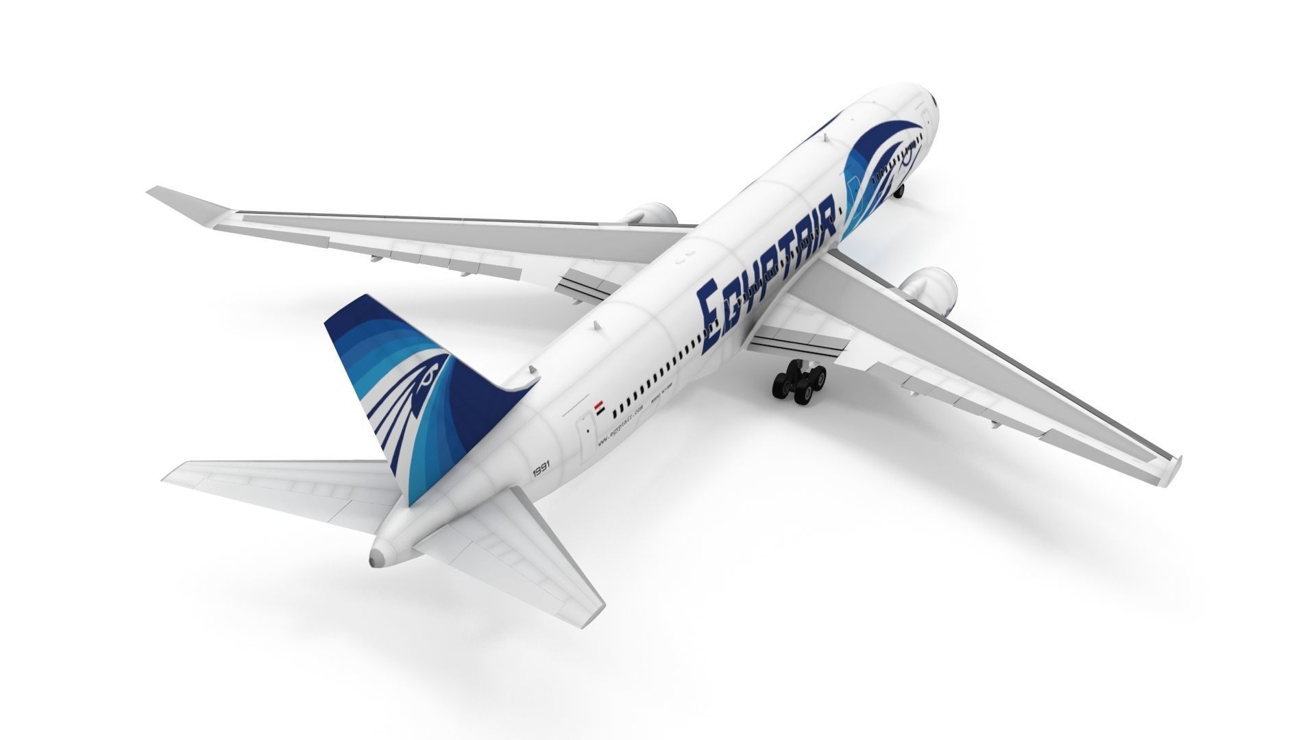 3D model Boeing 767-300ER Egyptair Airlines VR / AR / low-poly | CGTrader
