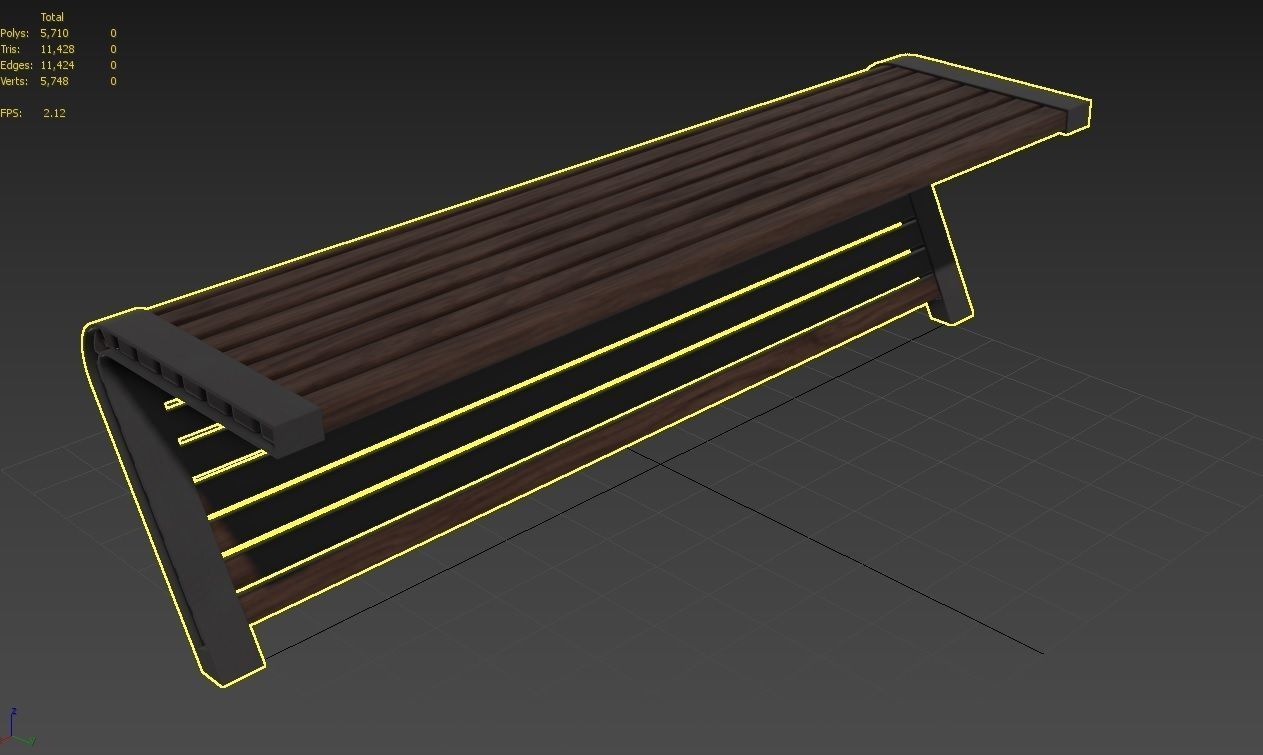 3D model Bench M16 VR / AR / low-poly | CGTrader