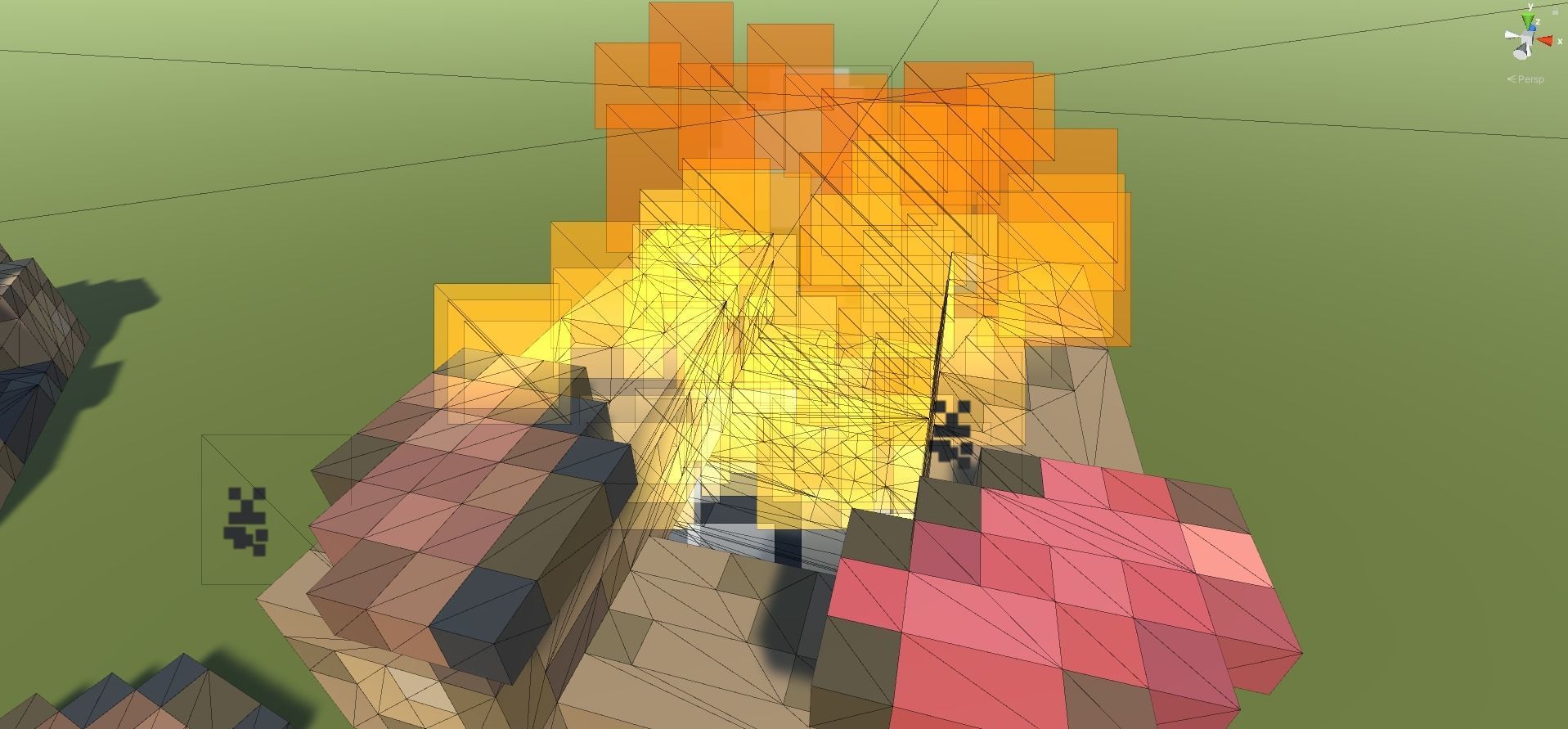 3D model Block Pack Campfire - block styled voxel campfire VR / AR / low-poly | CGTrader