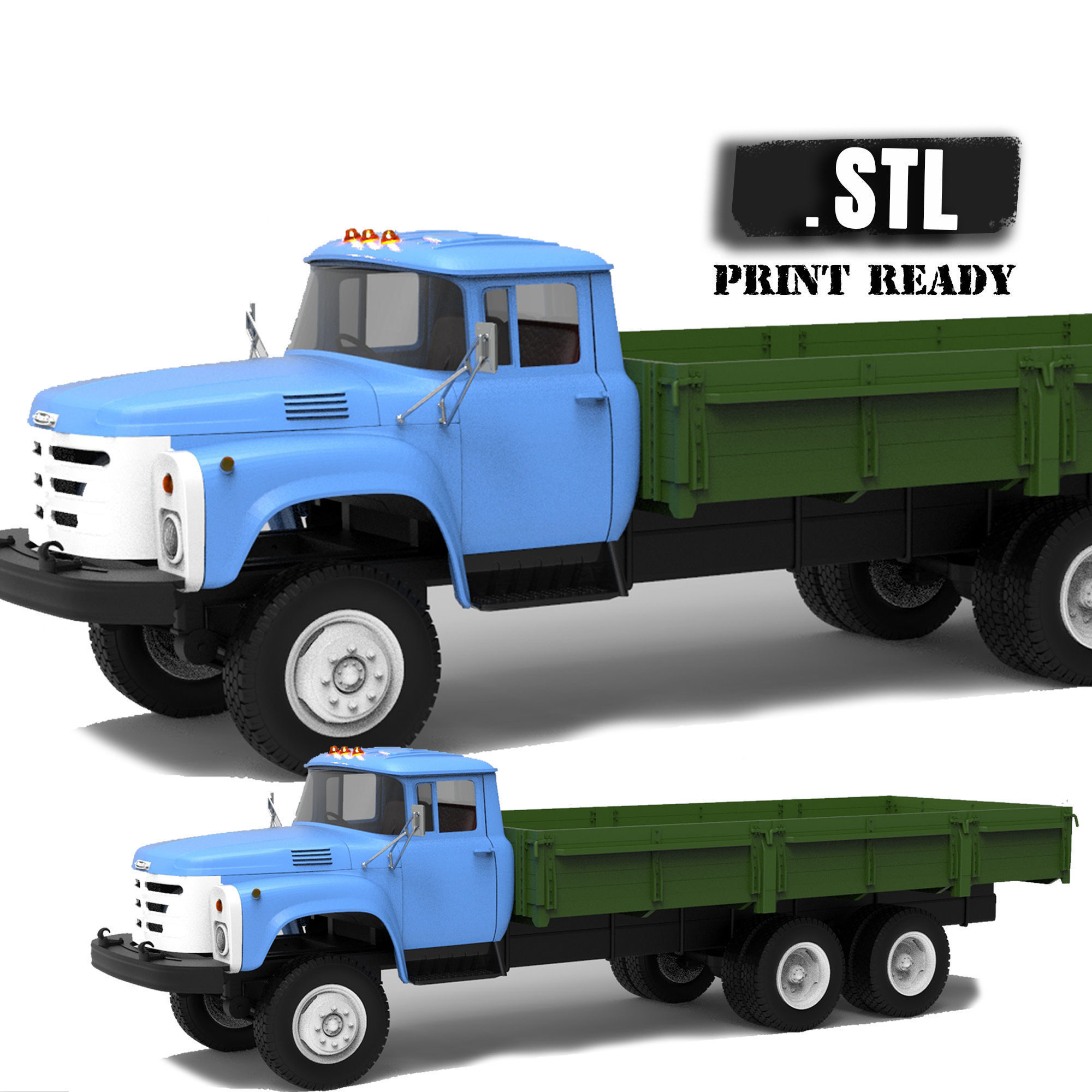 ZIL 133GYA truck model stl printable rc truck kits 3D model 3D ...