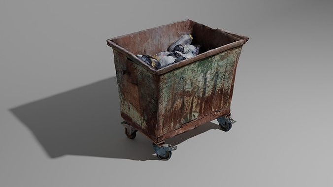 3D model Realistic Low-Poly Dumpster Scan VR / AR / low-poly | CGTrader