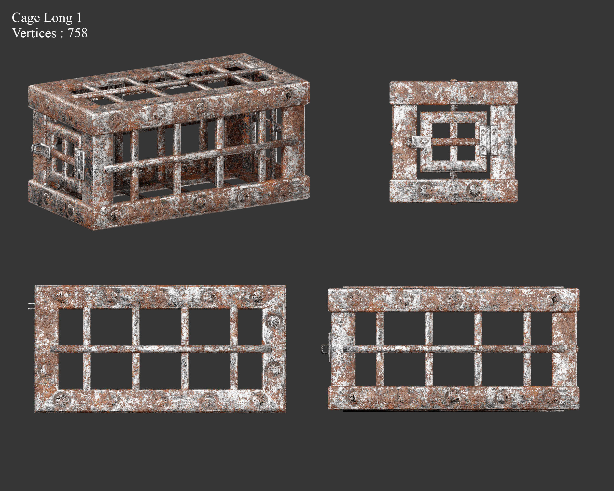 3D model Medieval Containers Metal Cages VR / AR / low-poly | CGTrader