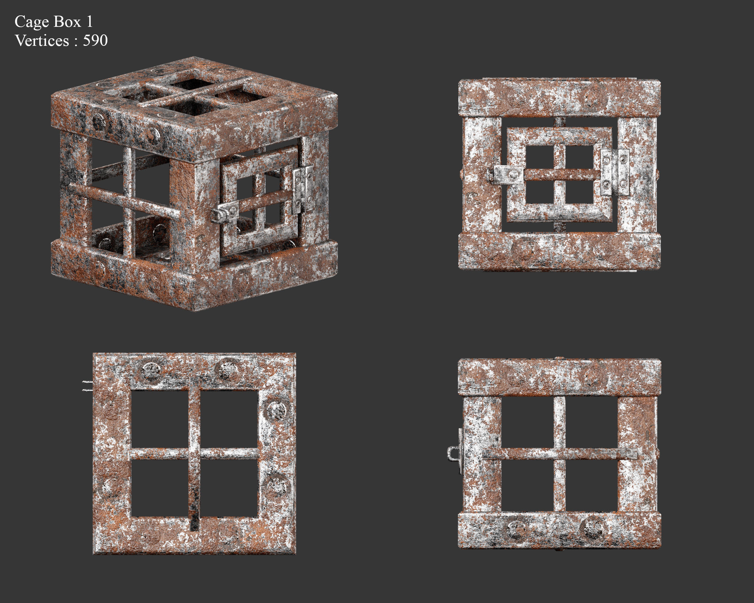 3D model Medieval Containers Metal Cages VR / AR / low-poly | CGTrader