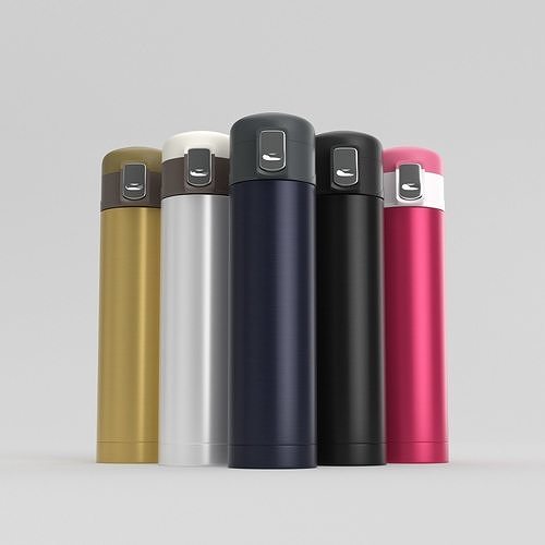 Stainless Steel Water Bottle - 3D Model 3D model | CGTrader