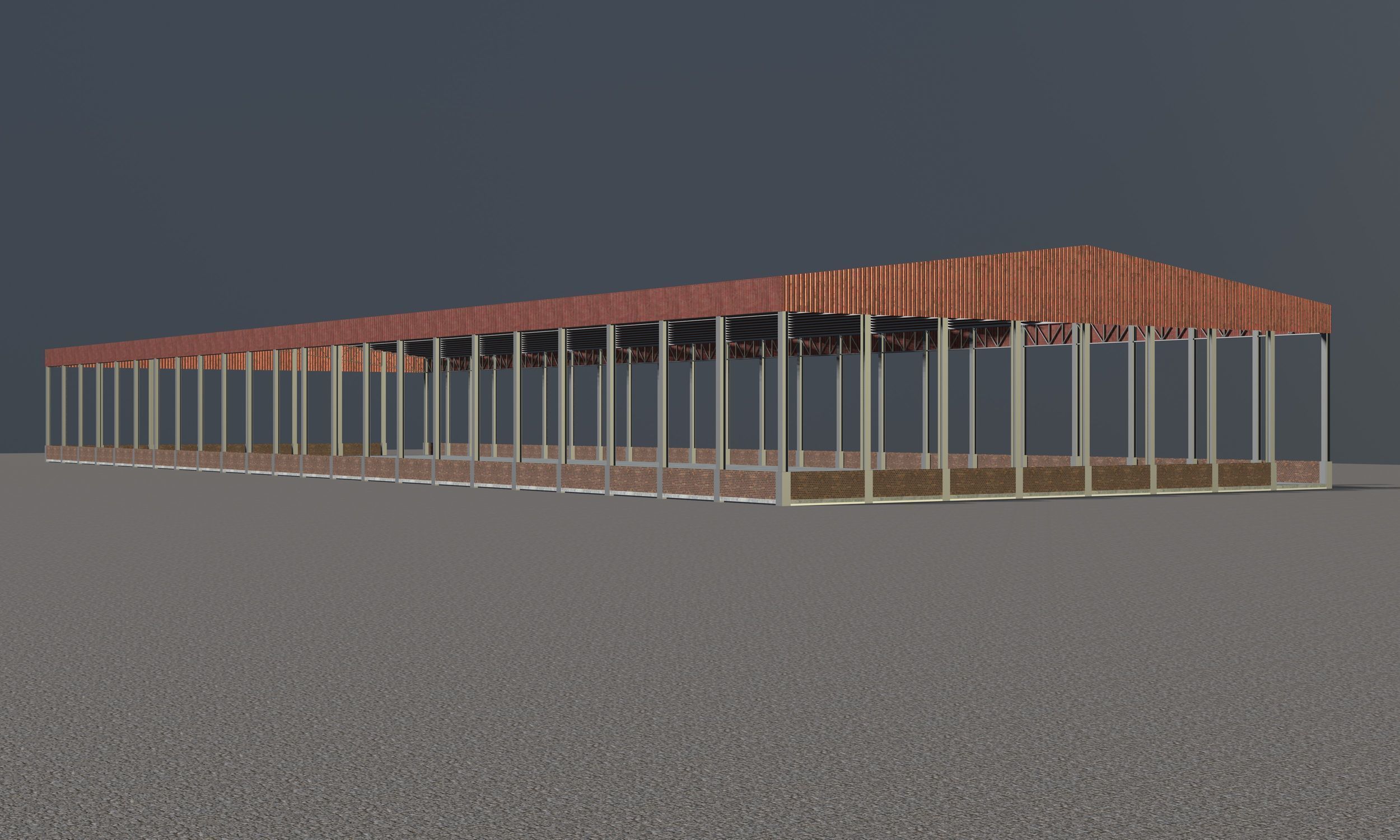 Warehouse with clear space 3D model | CGTrader