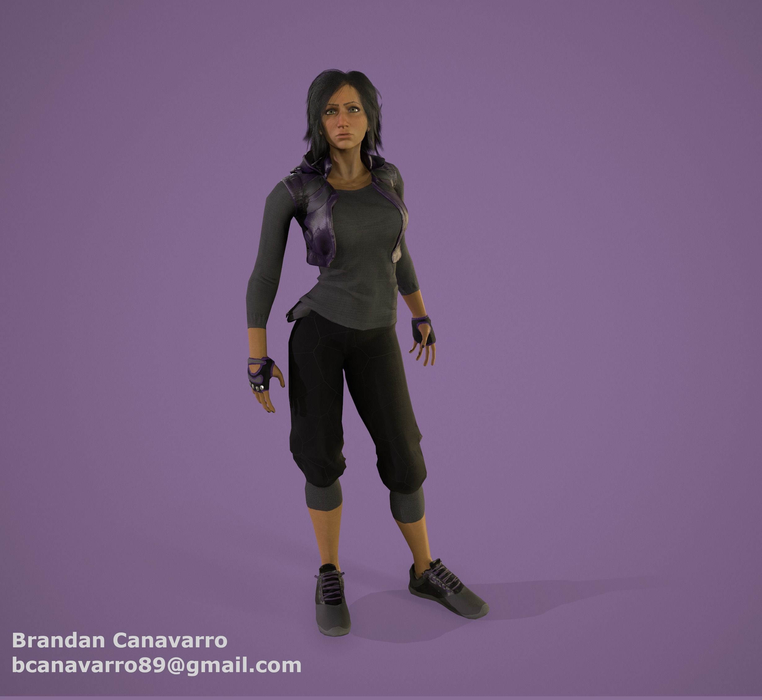 3D model Female Fighter gameready model VR / AR / low-poly | CGTrader