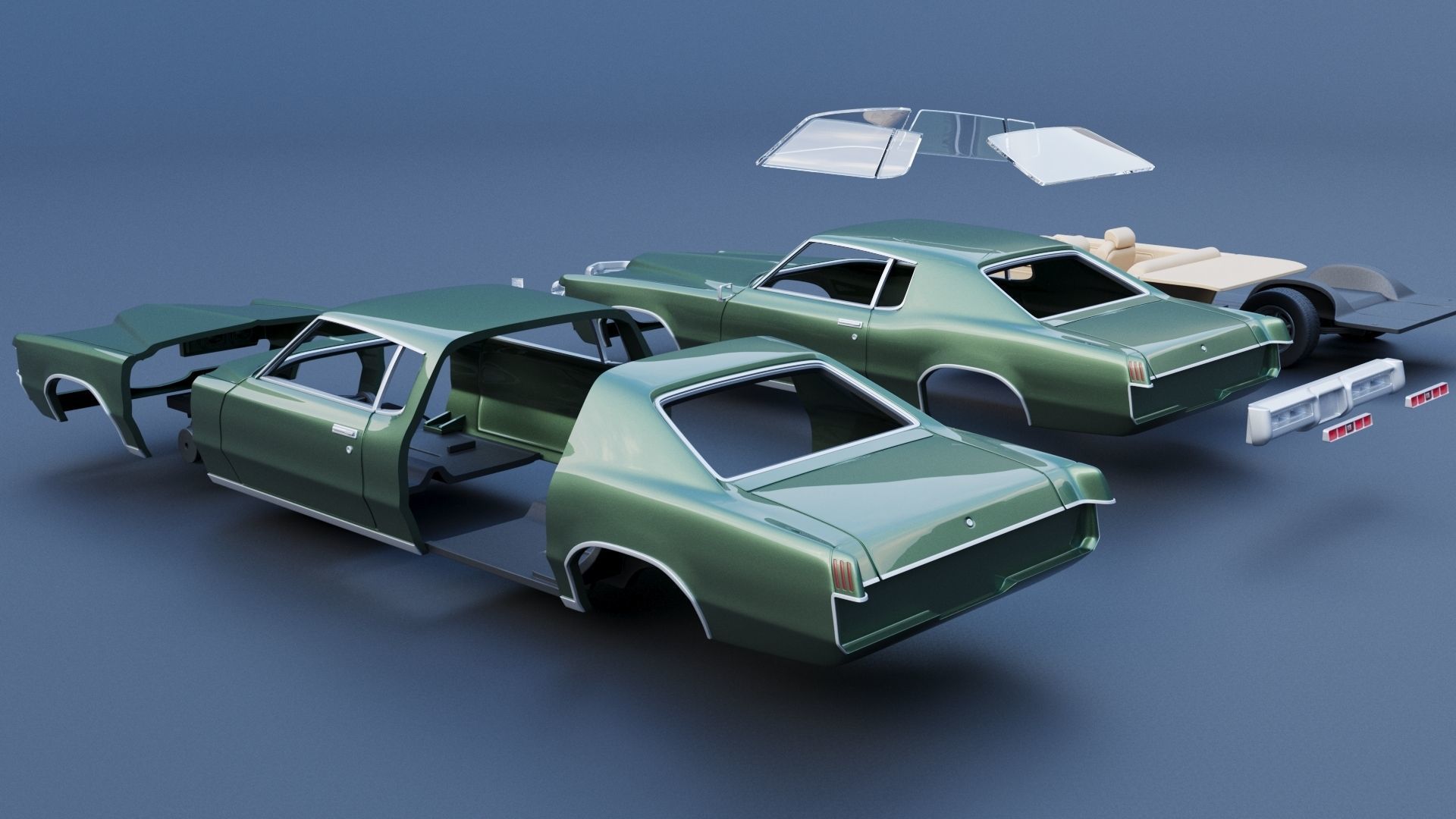 Pontiac Grand Prix 1969 3D model 3D printable | CGTrader