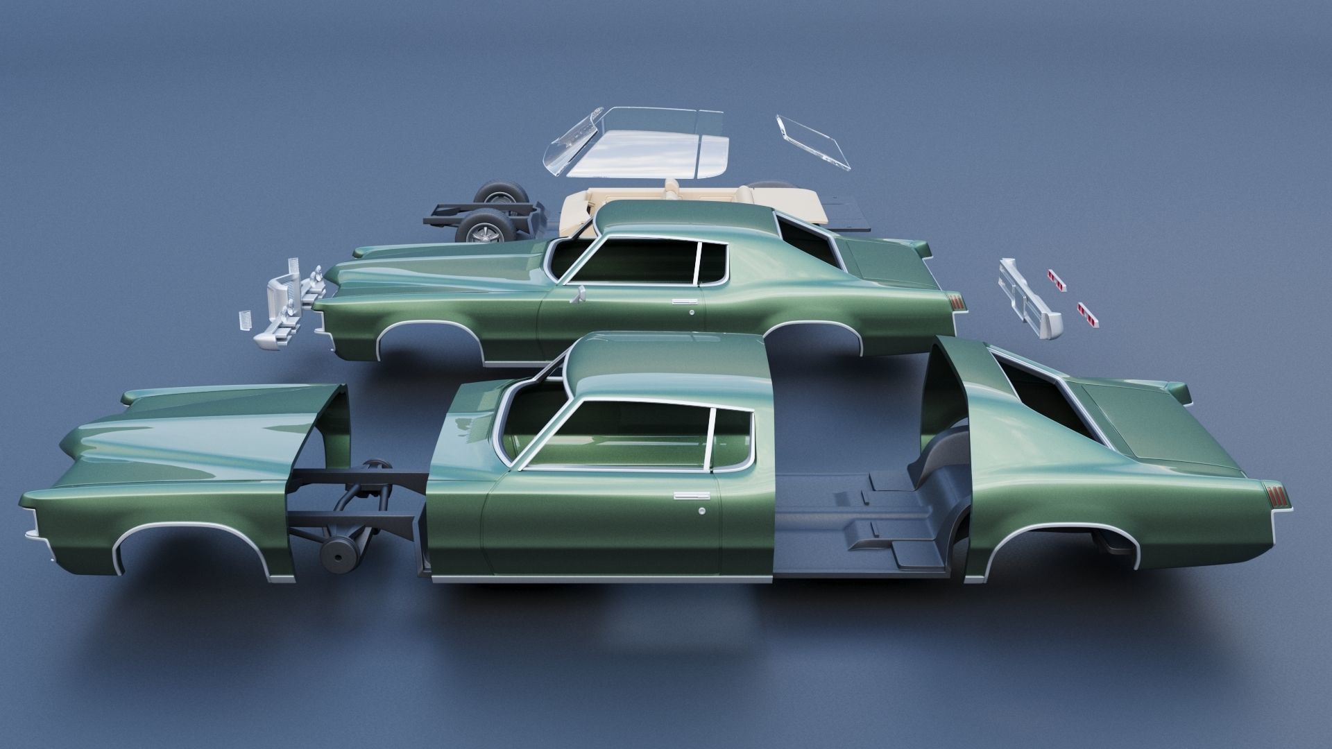 Pontiac Grand Prix 1969 3D model 3D printable | CGTrader