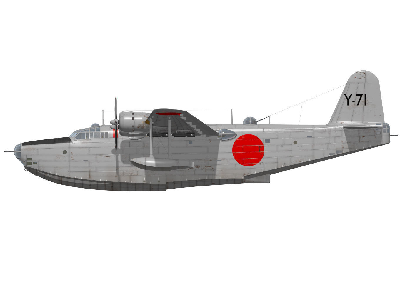 Kawanishi H8K Emily Type11 3D model | CGTrader