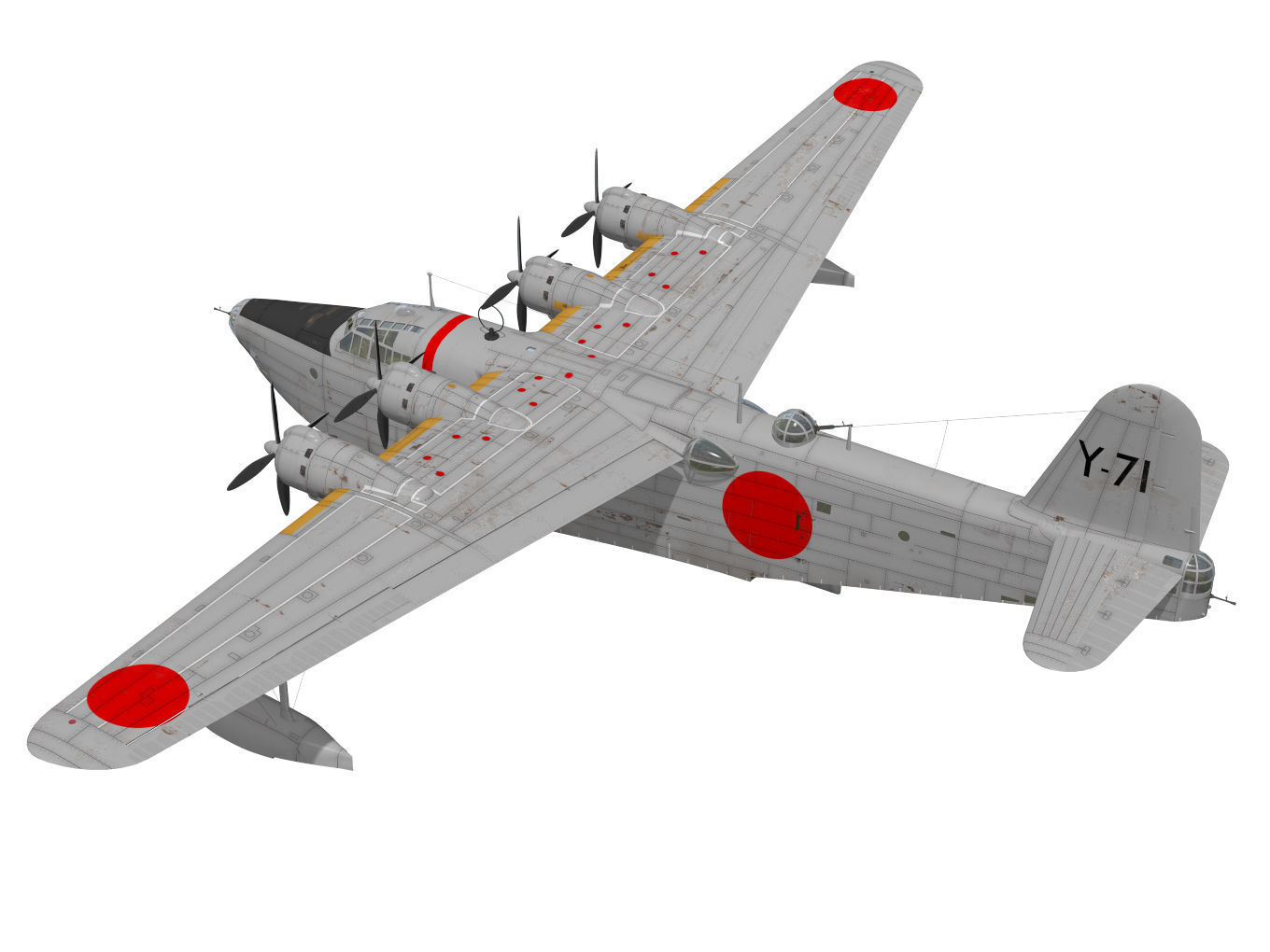 Kawanishi H8K Emily Type11 3D model | CGTrader