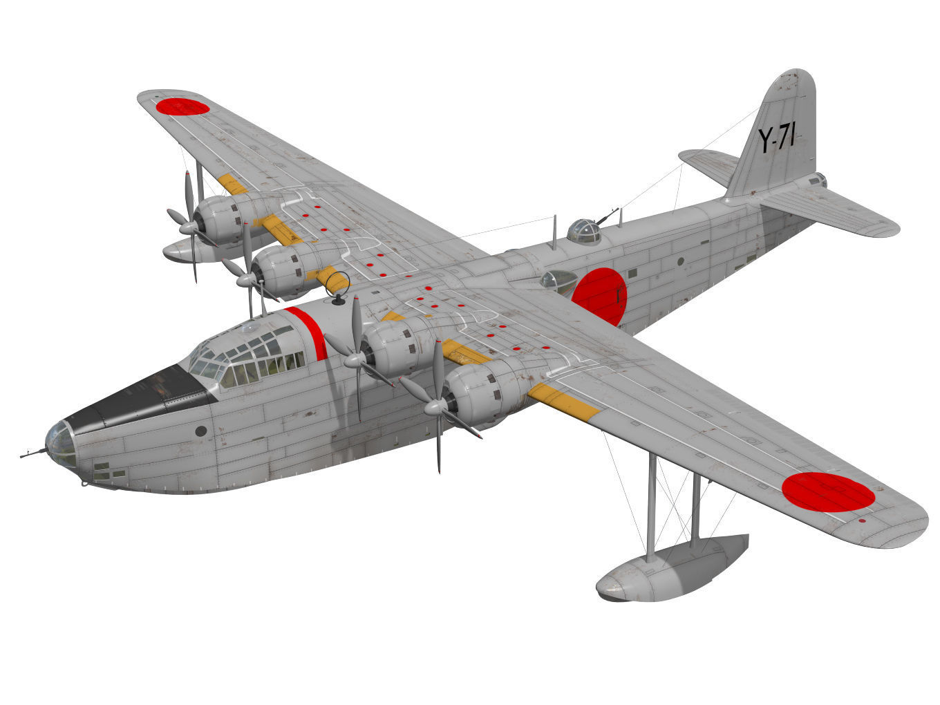 Kawanishi H8K Emily Type11 3D model | CGTrader