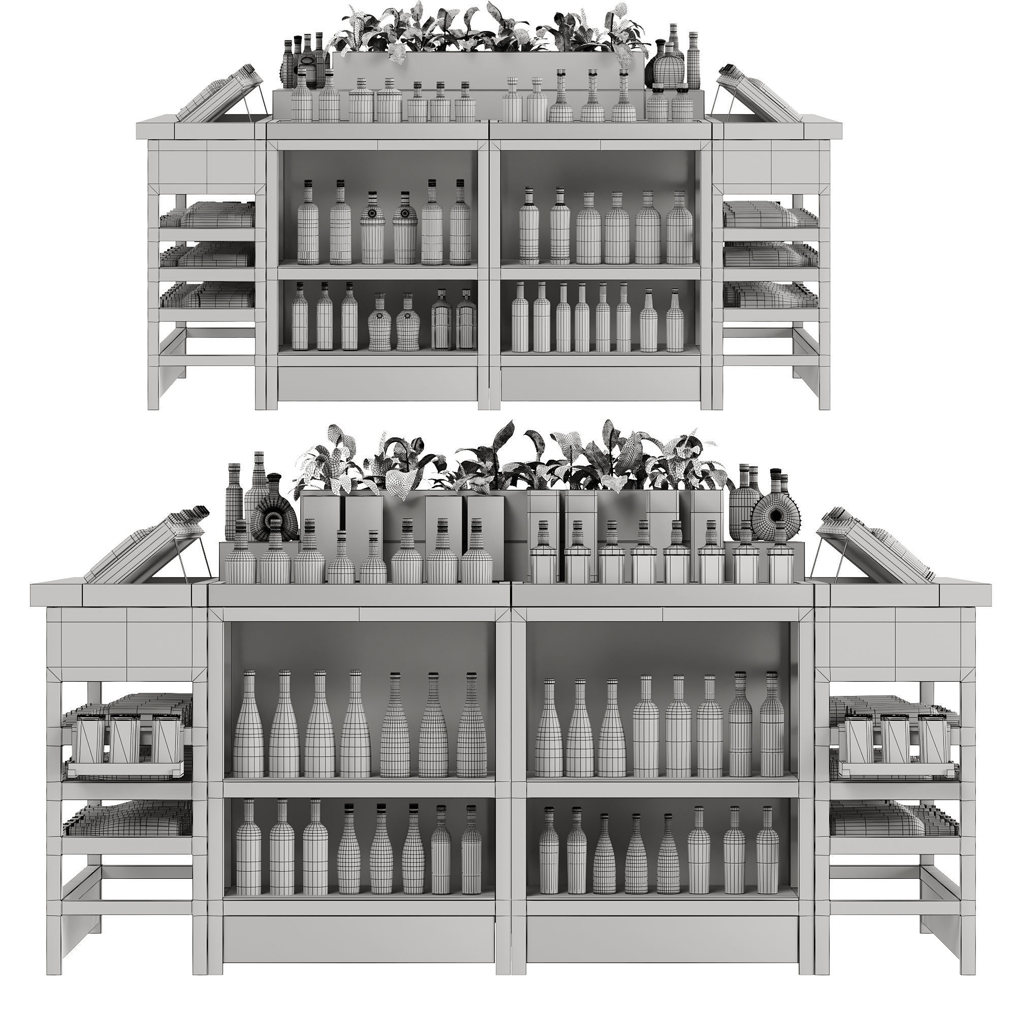 Store Show Case 34 Alchol Showcase 3D model | CGTrader