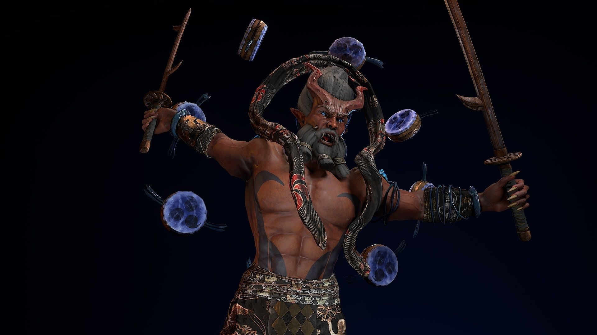 3D model Demon God Raijin 01 VR / AR / low-poly | CGTrader