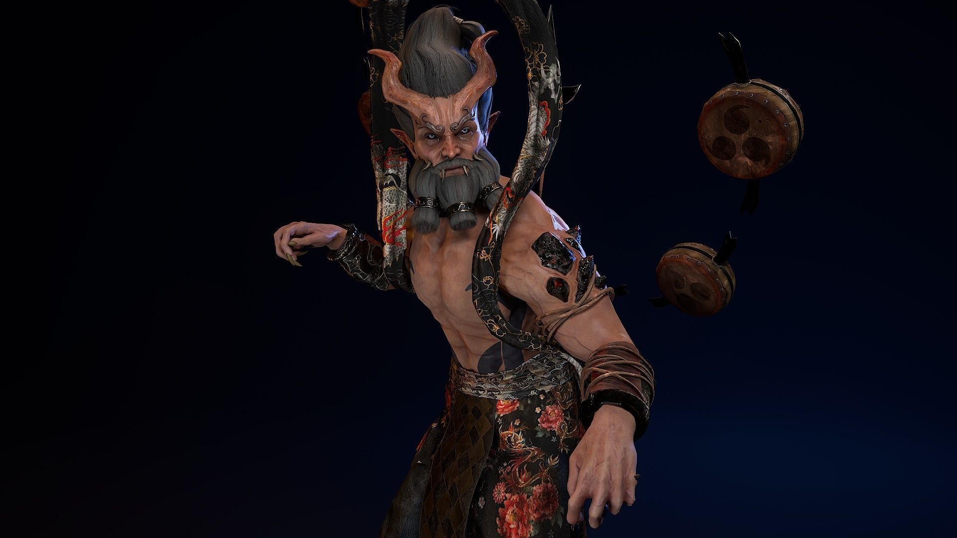 3D model Demon God Raijin 01 VR / AR / low-poly | CGTrader