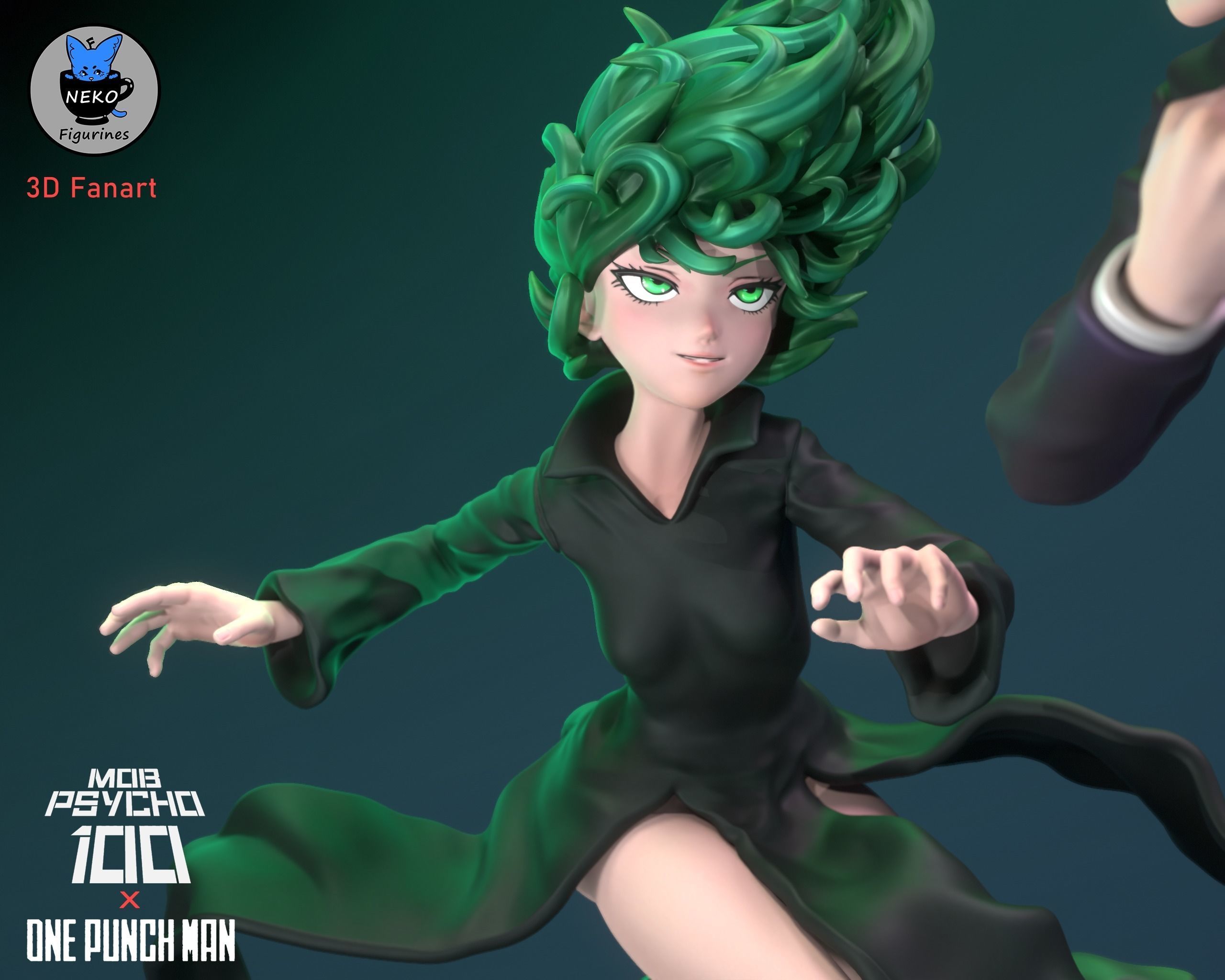 Tatsumaki vs Mob - OPM X MOBPSYCHO 100 FIGURINE STL 3D model 3D ...