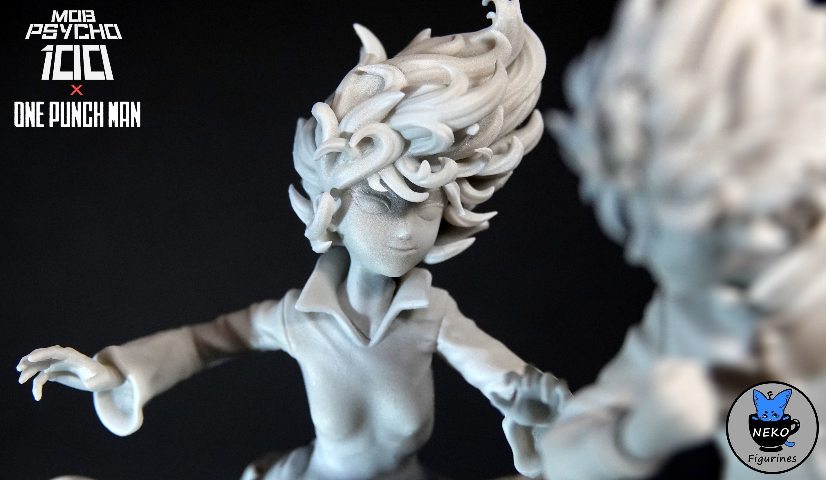 Tatsumaki vs Mob - OPM X MOBPSYCHO 100 FIGURINE STL 3D model 3D ...