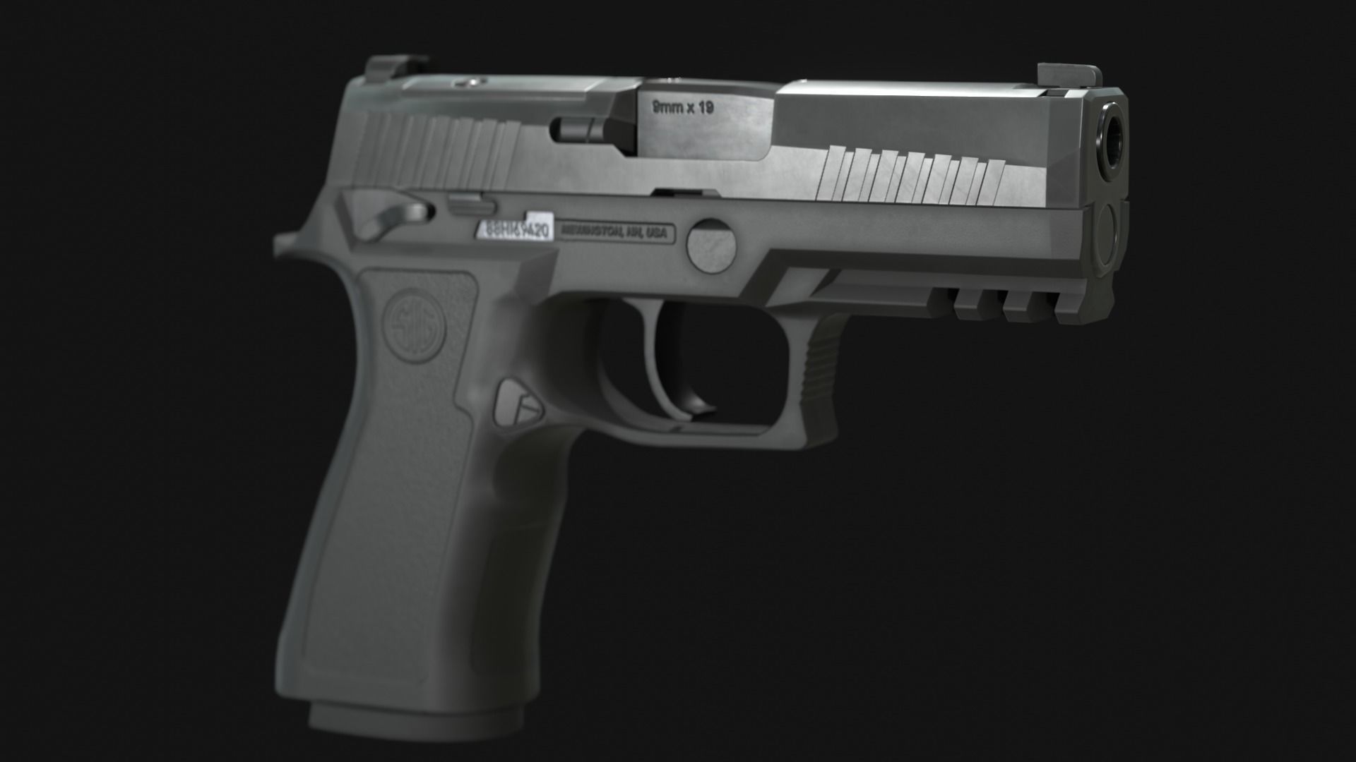 3D model SIG Sauer P320 XCarry Pro - ADF Handgun Pack - Game Asset VR ...